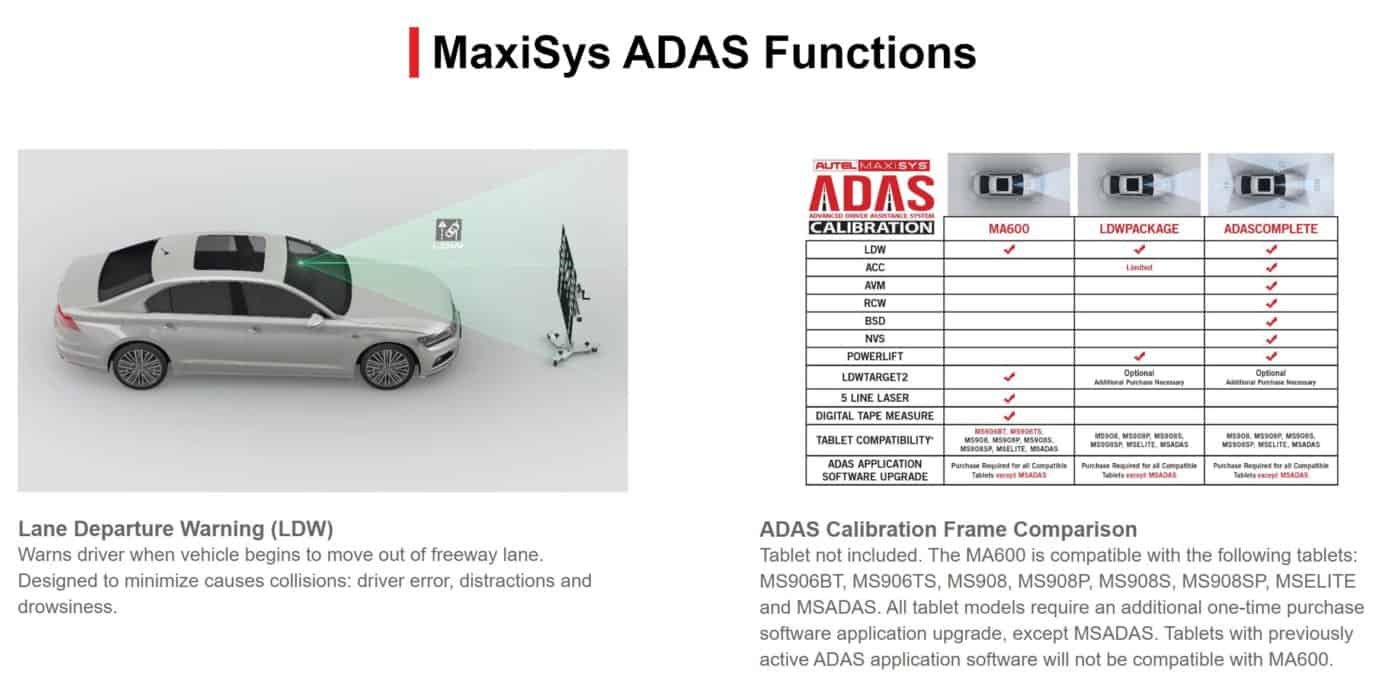 Autel Ma600 Maxisys Adas Portable Calibration Tool (Full Kit Of Target ...