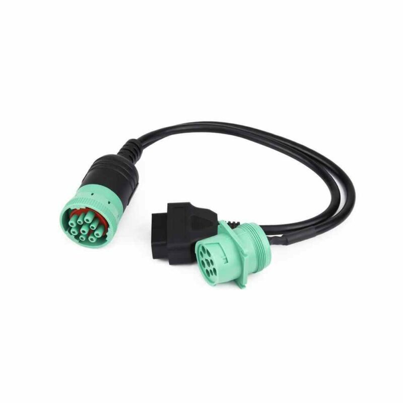 9 Pin Male to 9 Pin Female/OBD2 Interface Truck Y Cable Adapter J1939 ...